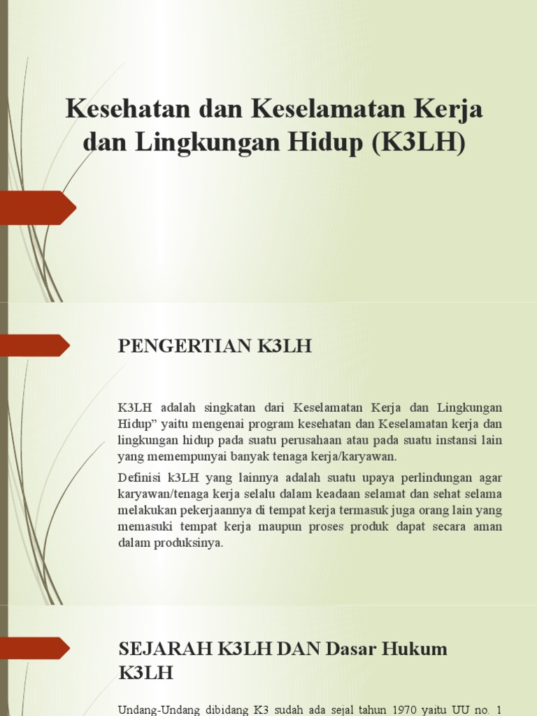 Materi k3lh | PDF