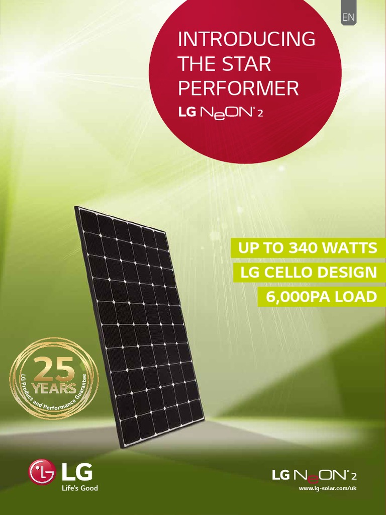 LG-NeON-2-N1C. Mejora FV | PDF | Solar Panel | Solar Energy