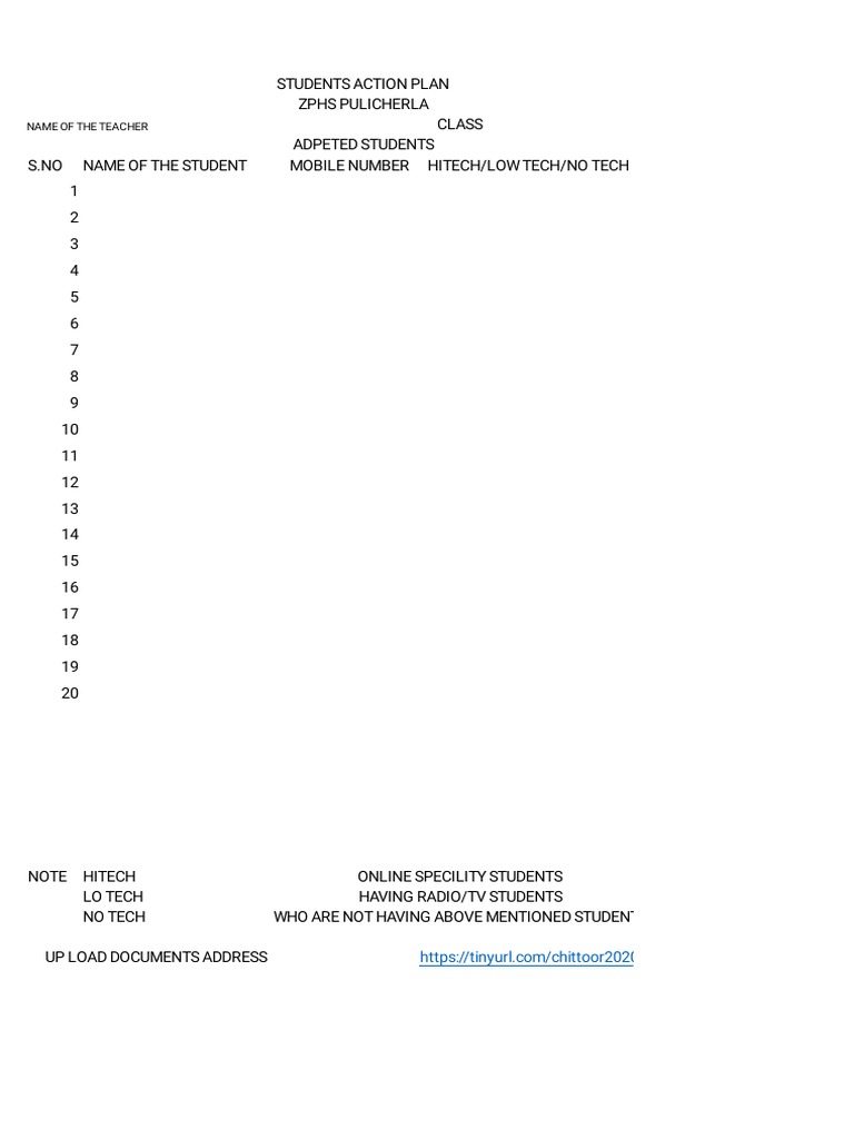 Action Plan Cse | PDF
