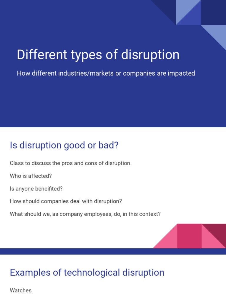 Different Types of Disruption | PDF