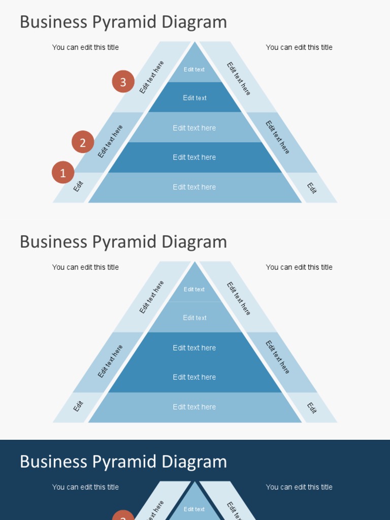 Business Pyramid Diagram: You Can Edit This Title You Can Edit This ...