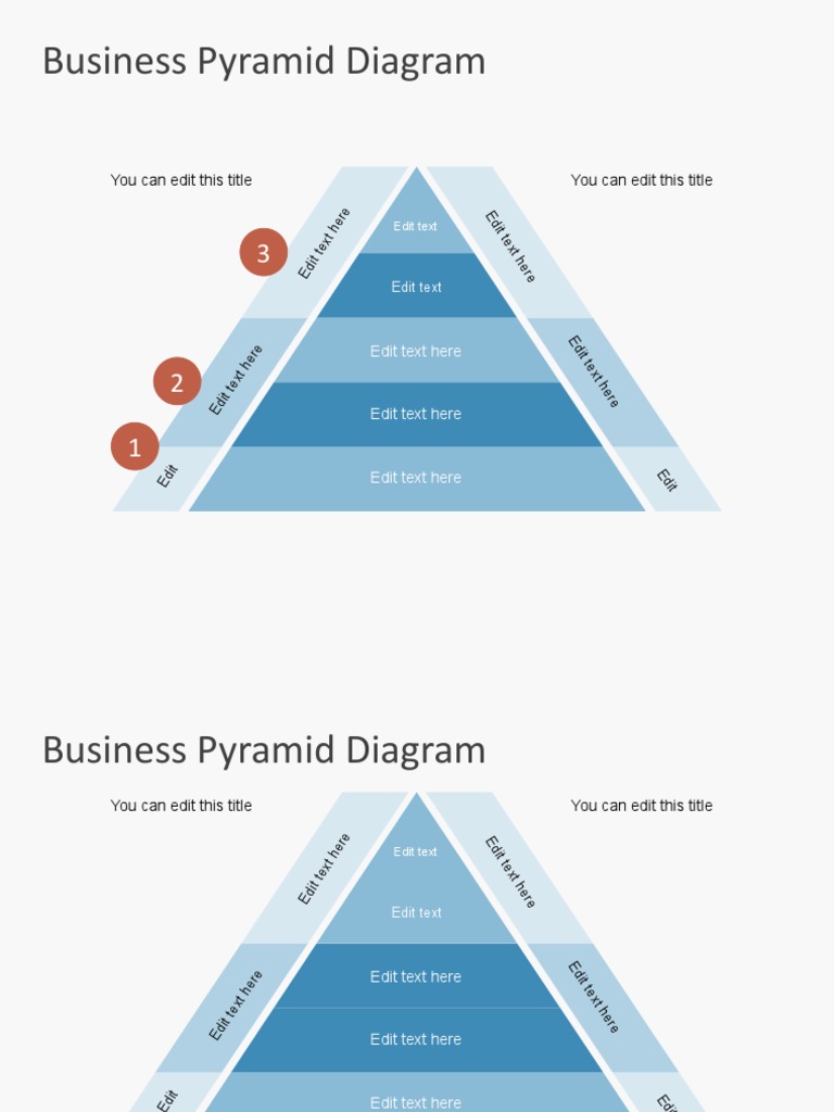 Business Pyramid Diagram: You Can Edit This Title You Can Edit This ...