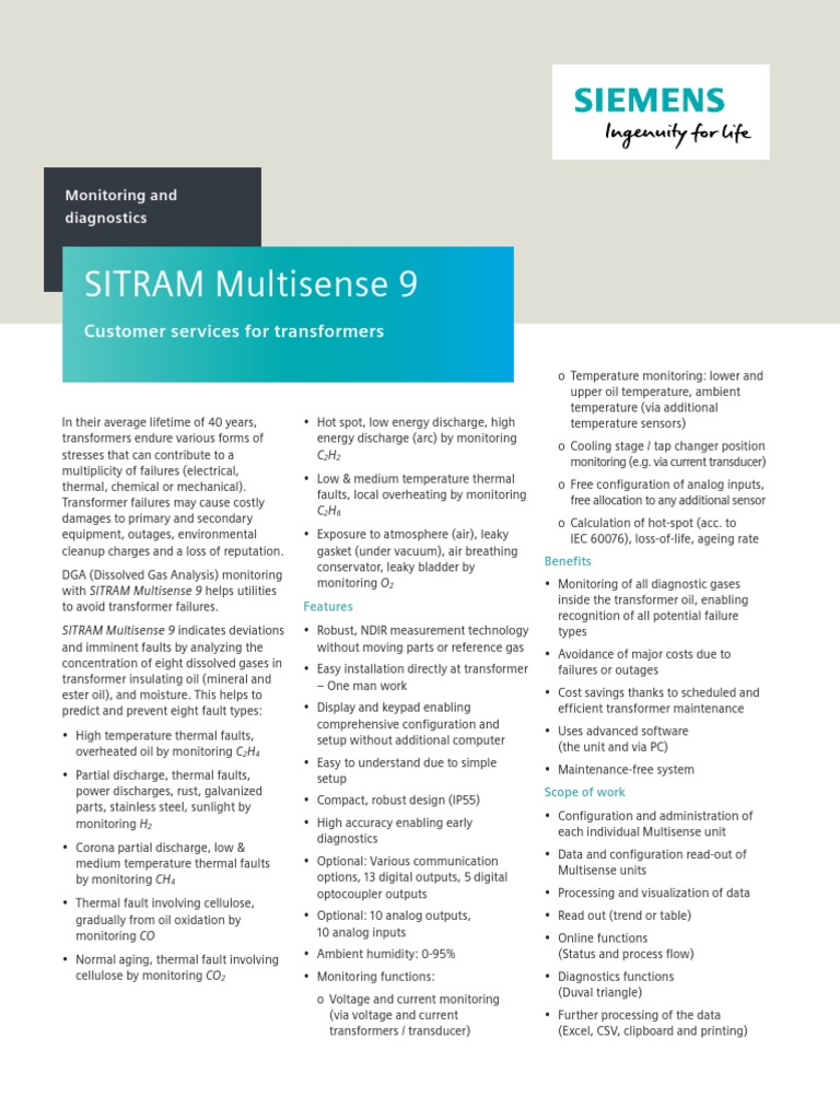 Sitram Multisense 9 Flyer | PDF | Transformer | Applied And Interdisciplinary Physics