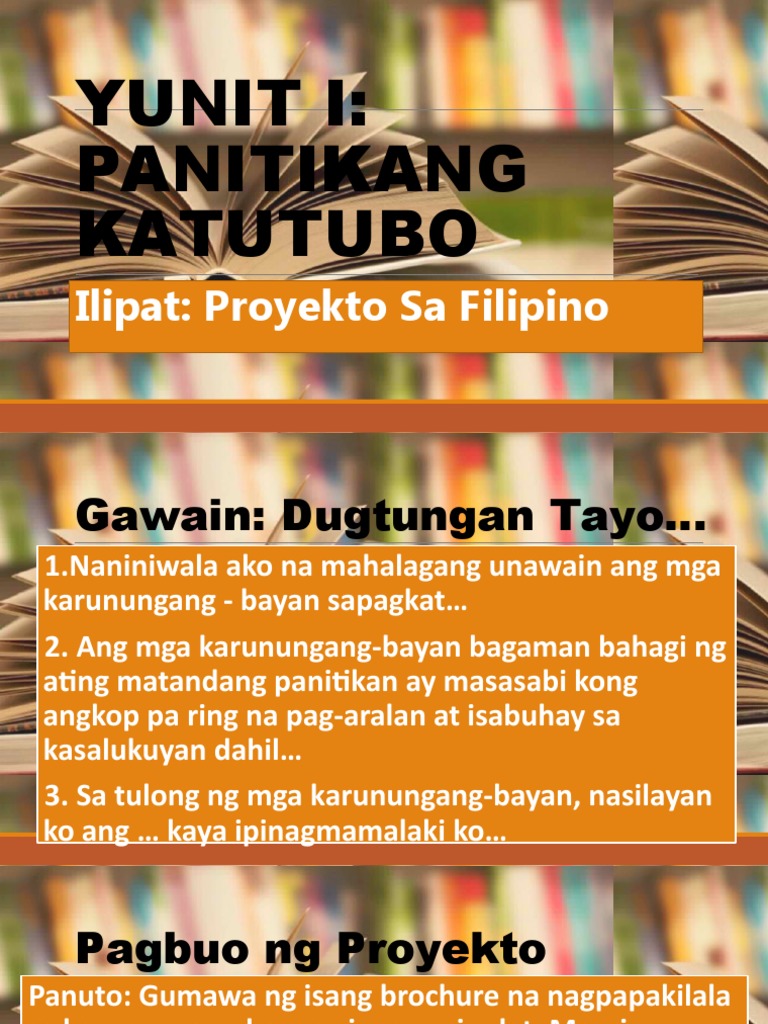 2.yunit I.proyekto | PDF