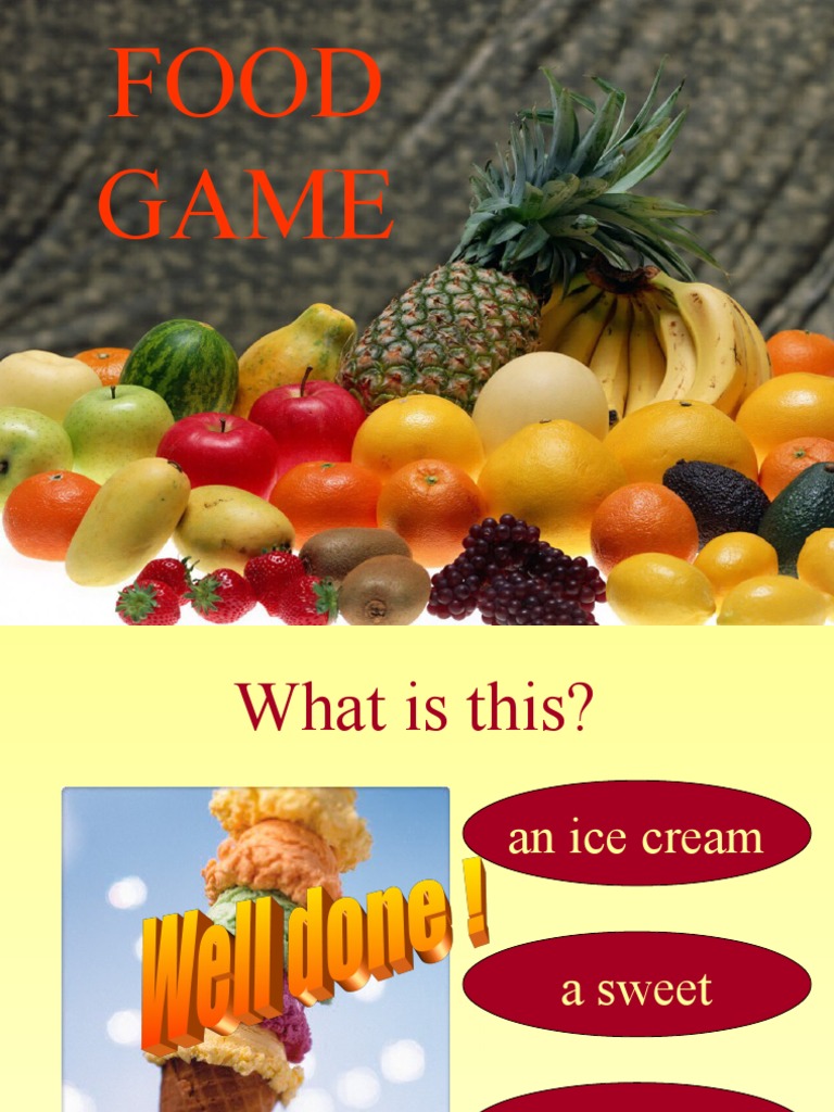 Food Multiple Choice Game Fun Activities Games Games - 4844 | PDF