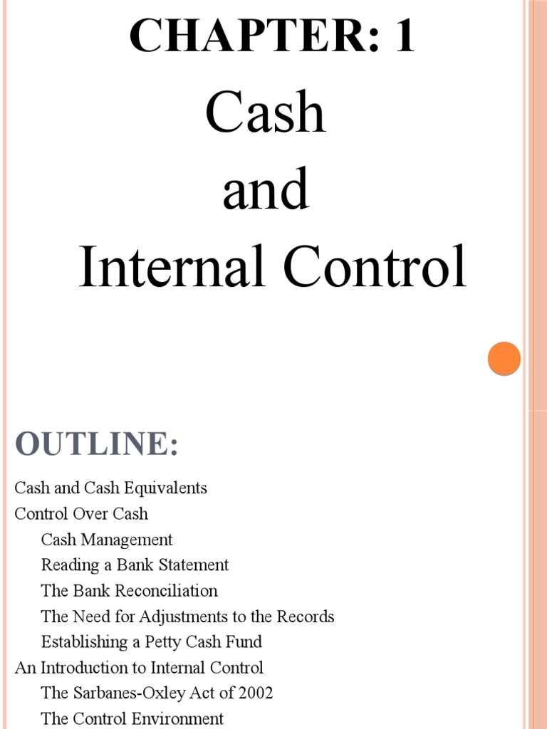 Chapter 1 Cash and Internal Control | PDF | Bookkeeping | Debits And ...