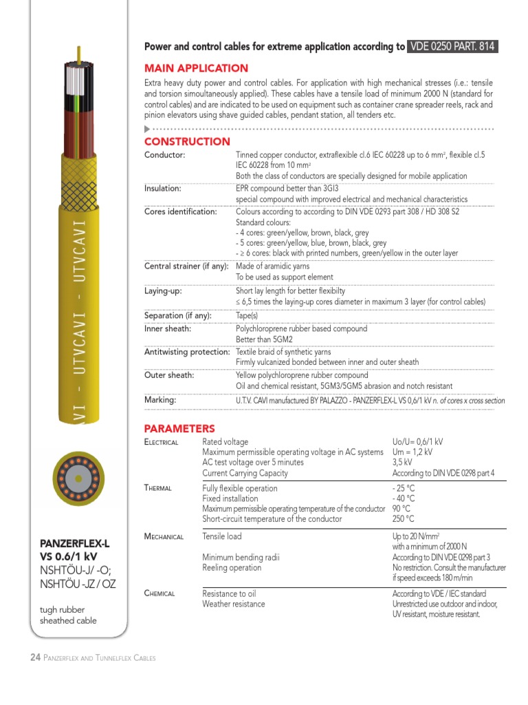 Power and Control Cables For Extreme Application According To | PDF ...