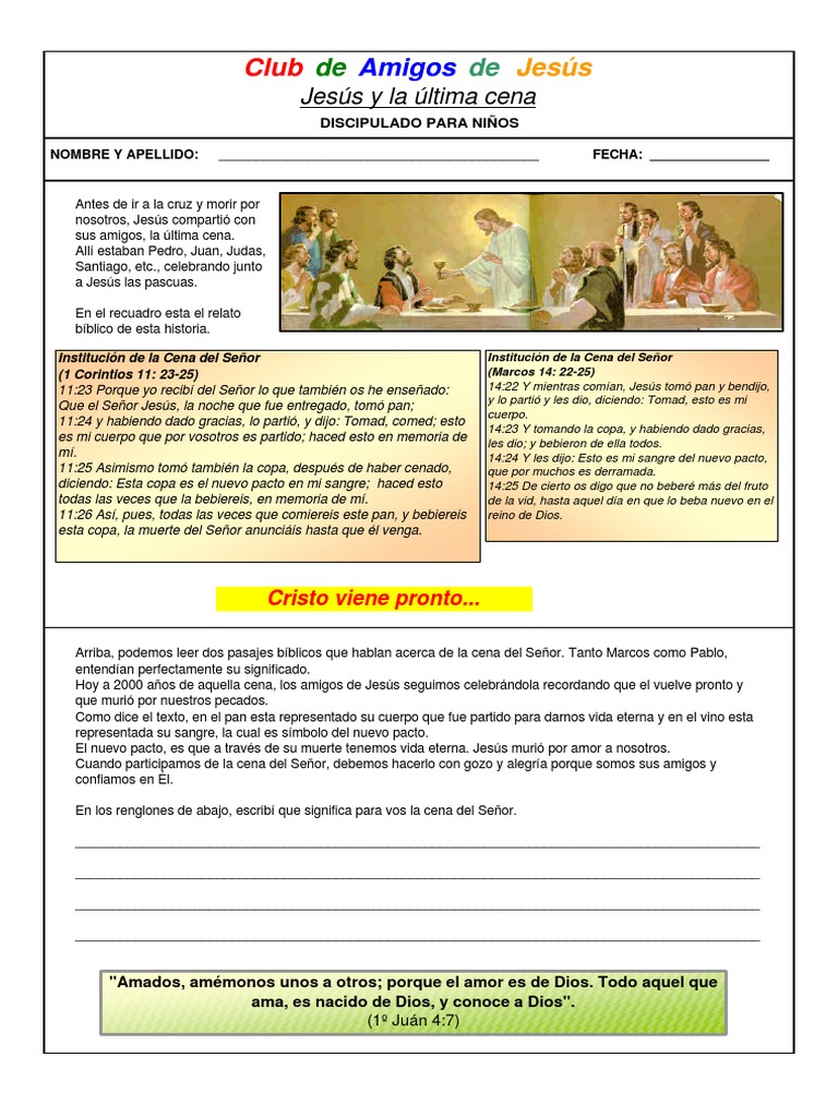 Jesus 5 | PDF | eucaristía | Juan el apóstol