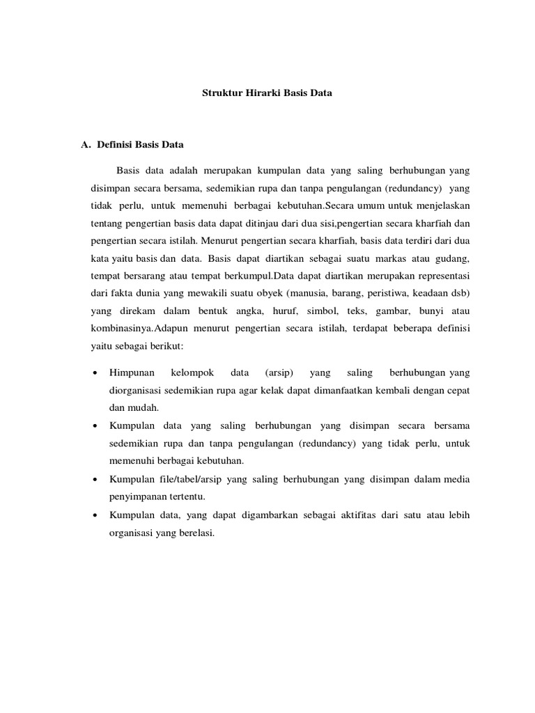 Modul Struktur Hirarki Basis Data | PDF