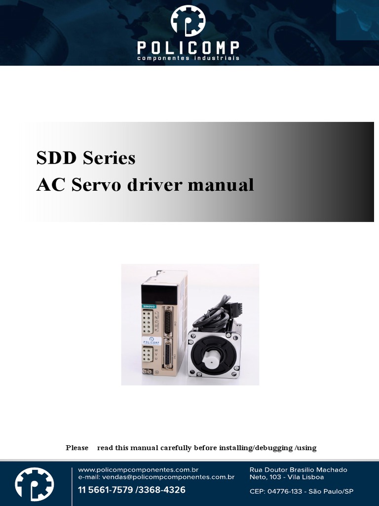 SDD Series AC Servo Driver Manual: A Comprehensive Guide to Installation, Operation, Parameters ...