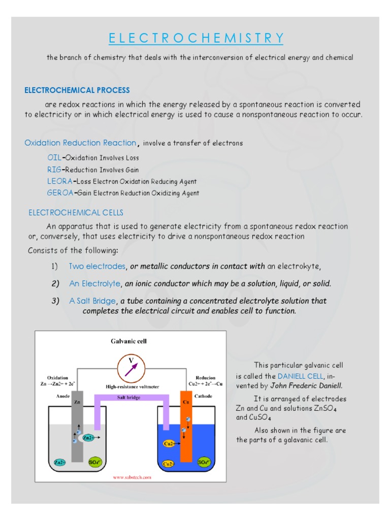 Electrochemistry Introduction | PDF | Electrochemistry | Redox