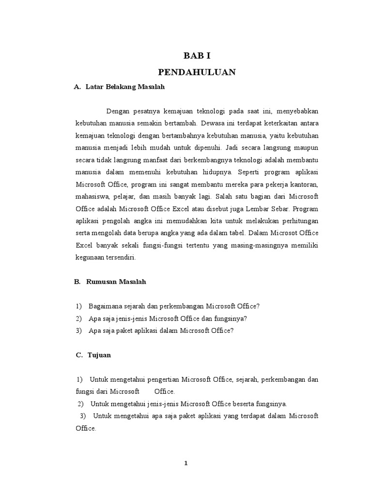 Makalah Microsoft Office | PDF