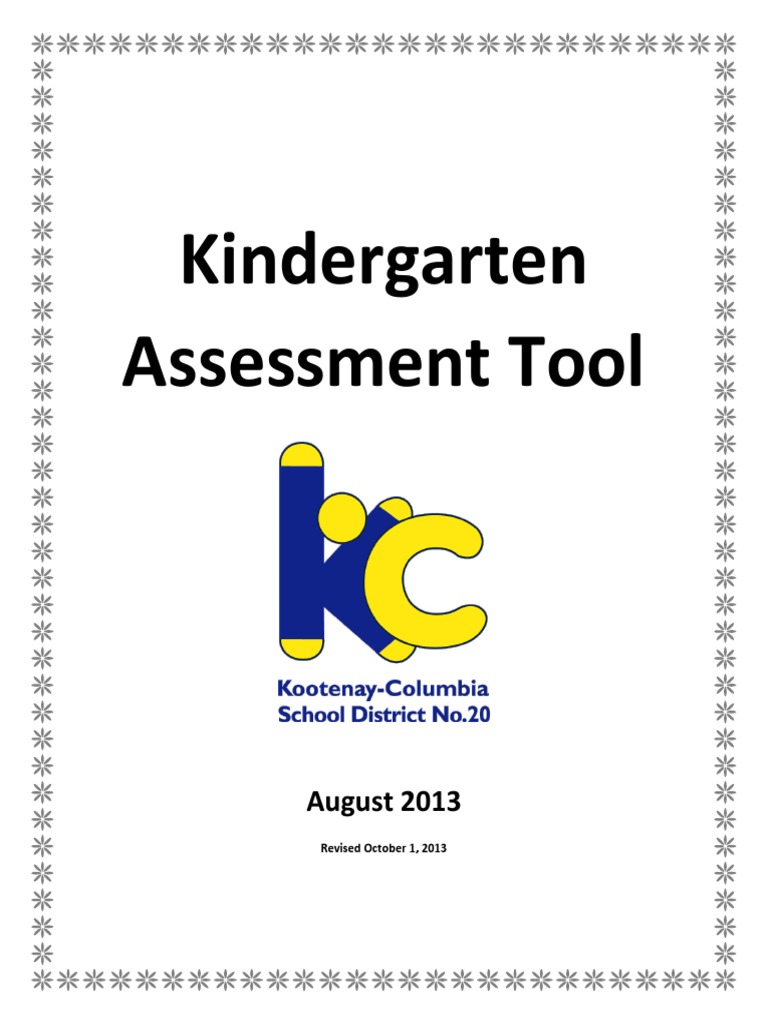 Kindergarten Assessment Tool Overview | PDF | Reading Comprehension ...