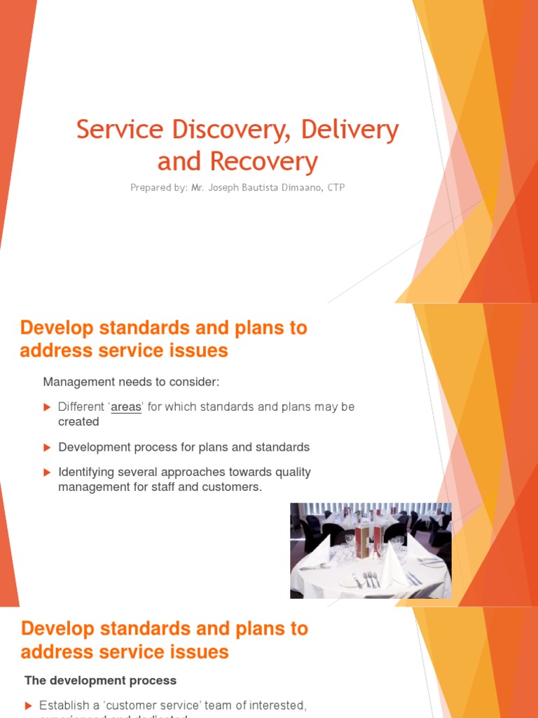 Session 6. Service Discovery, Delivery and Recovery PDF | PDF | Goal ...