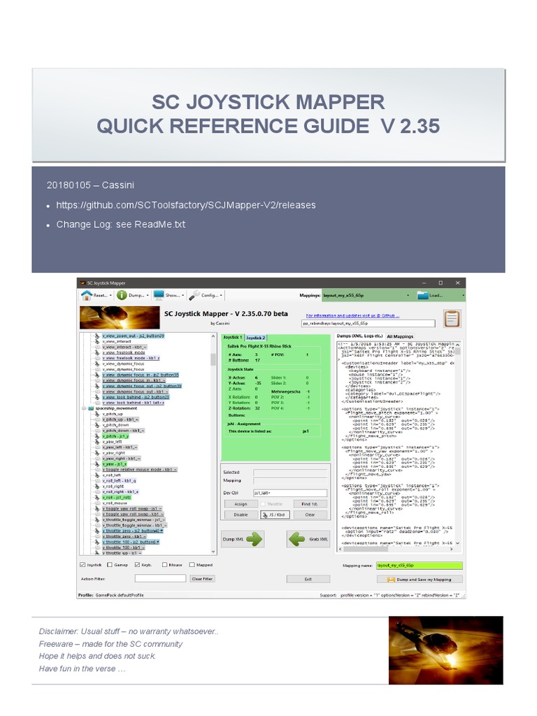SCJMapper QGuide.V2.35beta | PDF | Computer Keyboard | Menu (Computing)