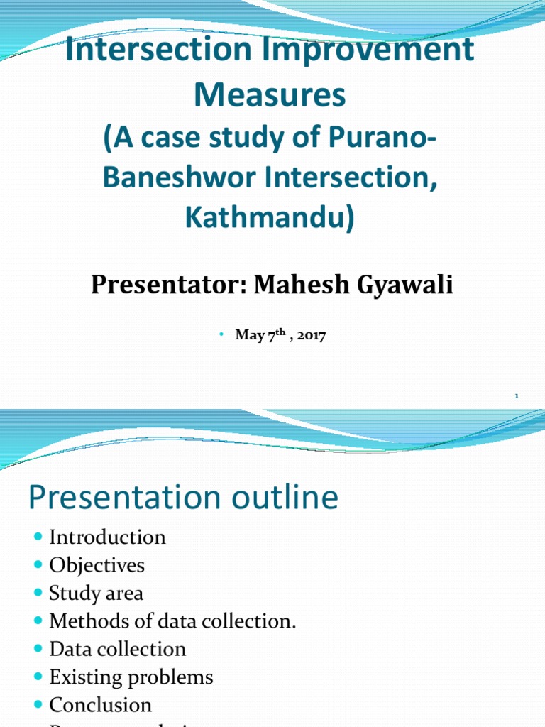 Purano-Baneshwor Intersection Study | PDF | Traffic | Intersection (Road)