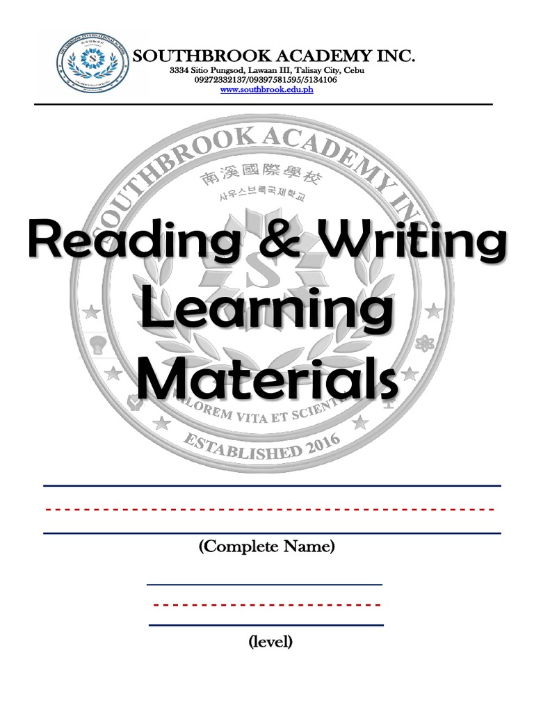 Reading & Writing: Learning Materials | PDF | Symbols | Semiotics