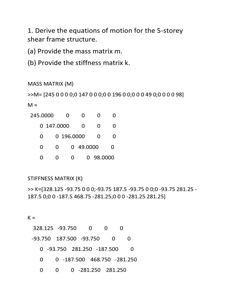 4308 Final Assignment12 | PDF | Normal Mode | Eigenvalues And Eigenvectors