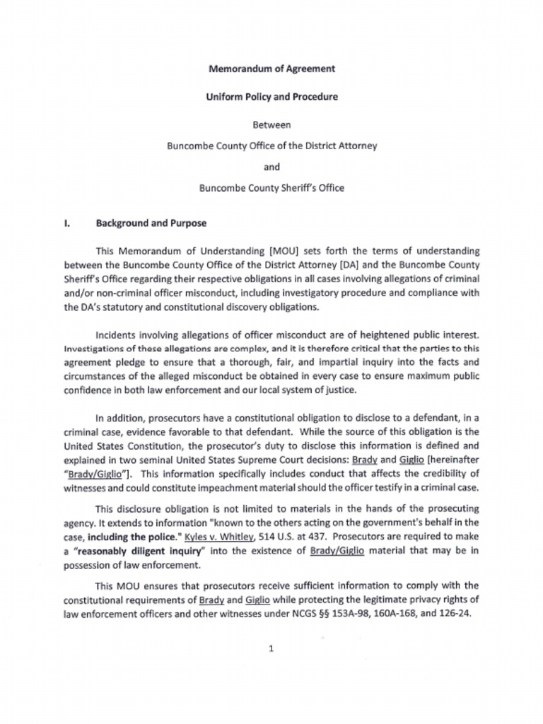 Officer Misconduct Agreement 2020 | PDF