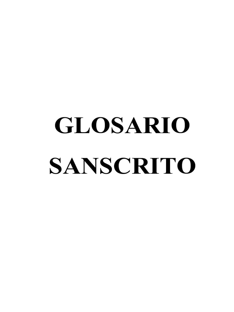 Glosario Sancrito Final | Descargar gratis PDF | Mantman (hinduismo ...