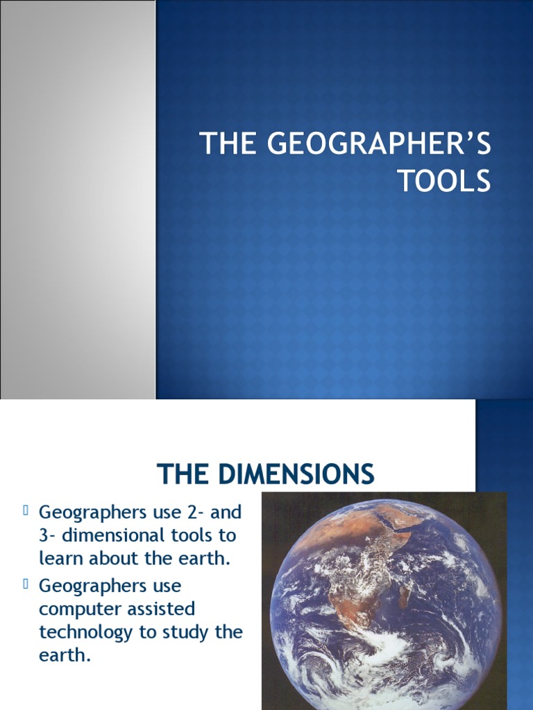 The Geographers Tools PDF | PDF | Map | Satellite Imagery