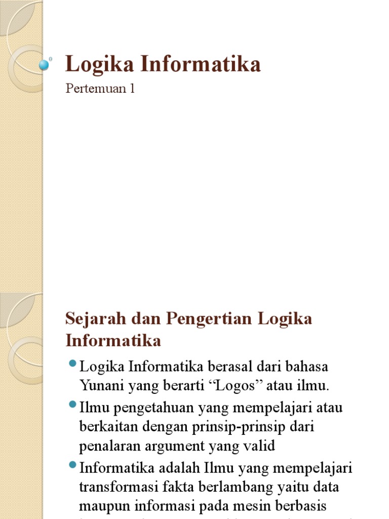 1 Logika Informatika | PDF
