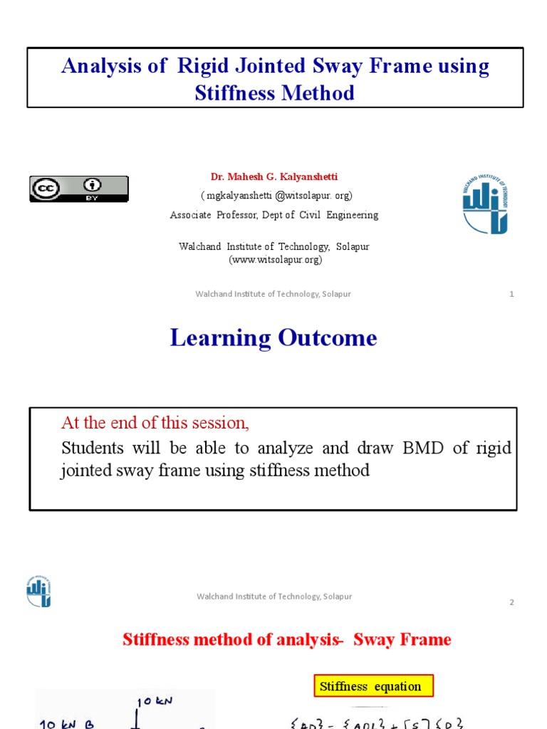 Stiffnes - Sway Frame | PDF | Stiffness | Structural Analysis
