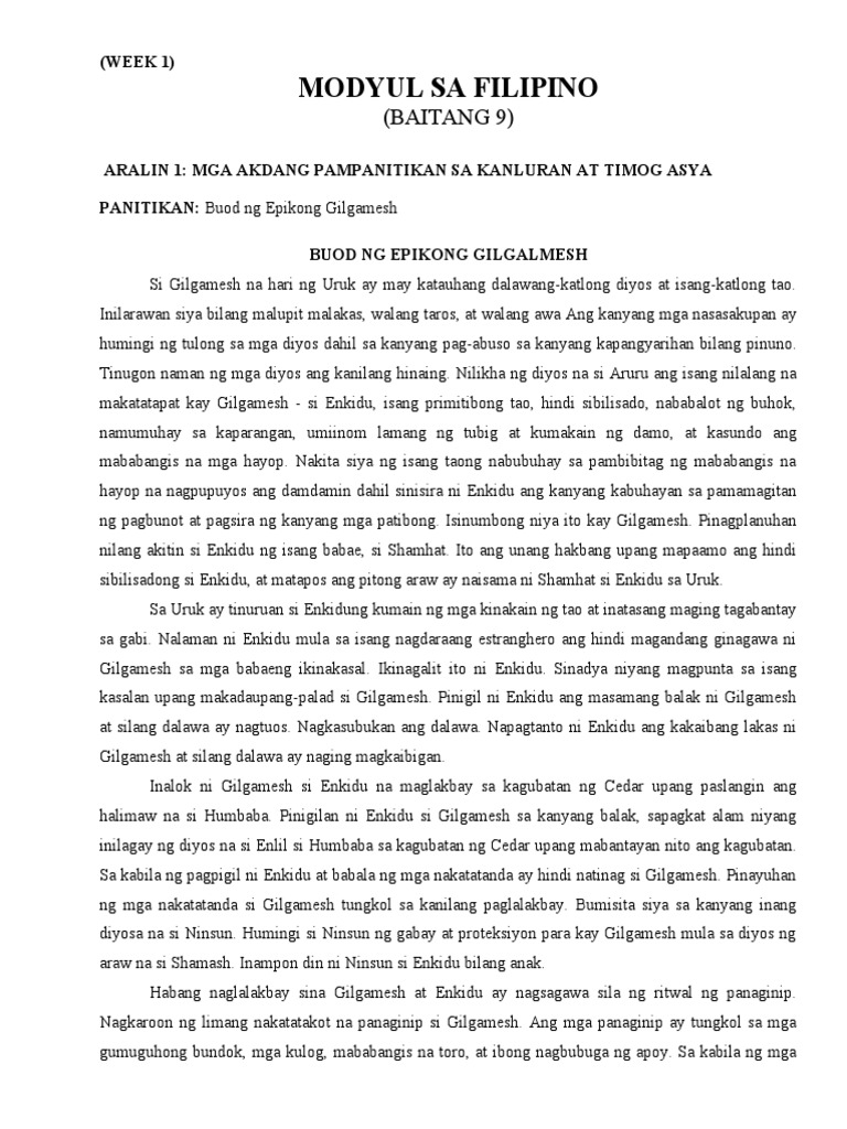 Modyul Sa Filipino 9 (Set B) | PDF