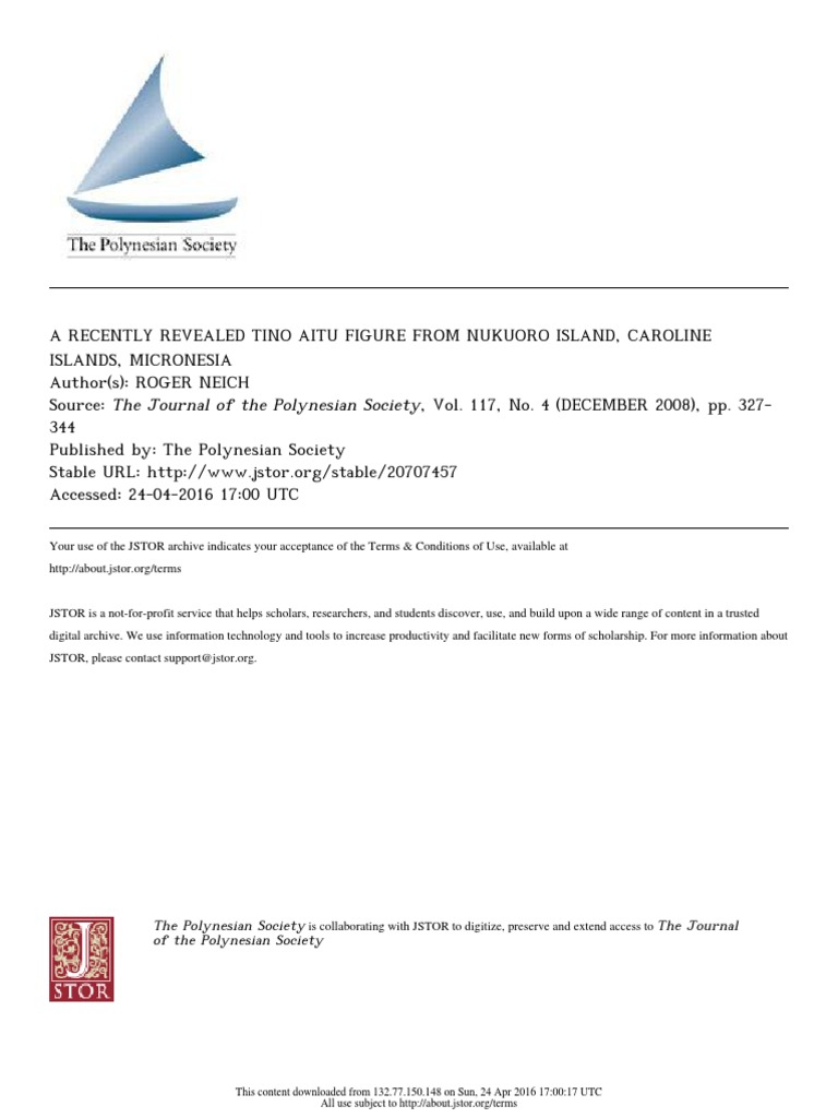 The Polynesian Society The Journal of The Polynesian Society | PDF ...
