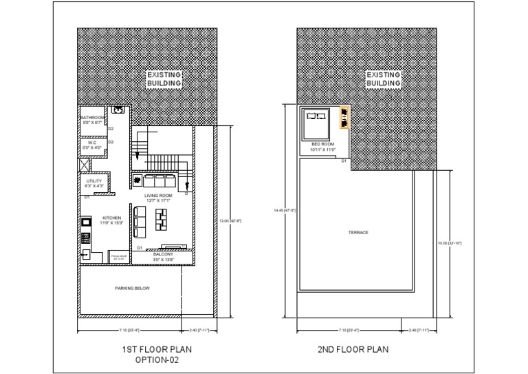 Existing Building Existing Building: 1St Floor Plan OPTION-02 2Nd Floor ...