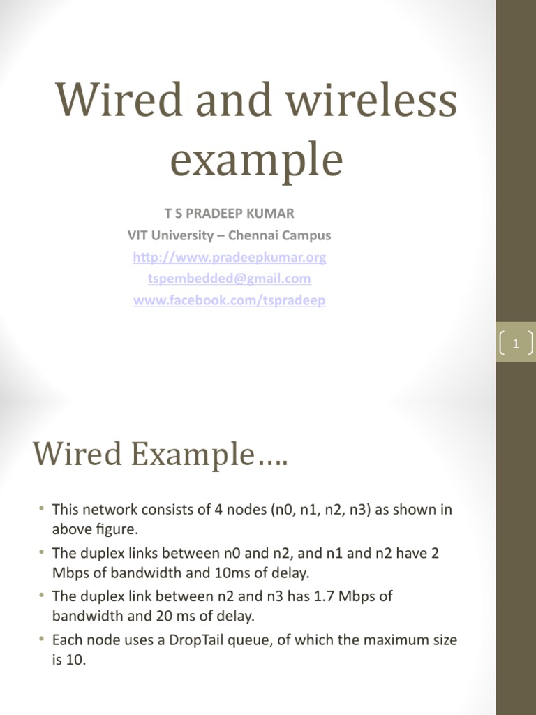 Wired Network Simulation Example | PDF | Networking Standards ...