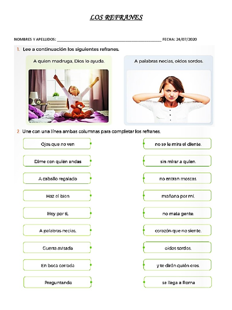Los Refranes 4° | PDF