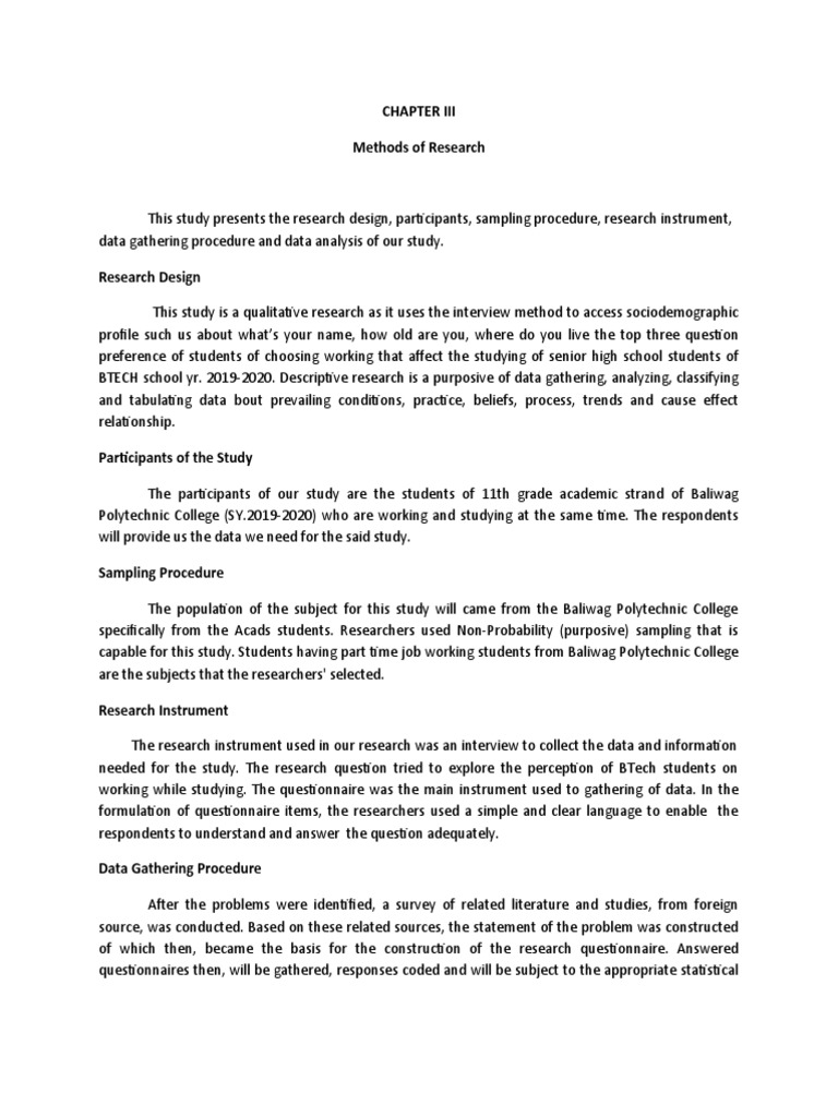 Chapter Iii | PDF | Sampling (Statistics) | Data