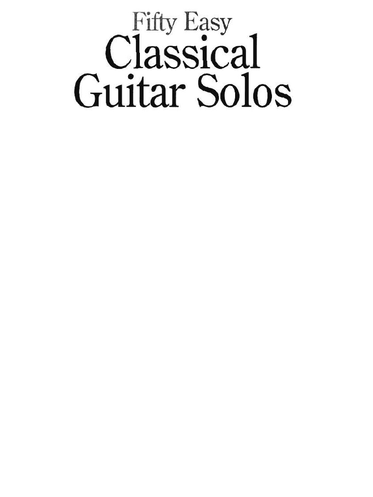 50 Easy Classical Guitar Solos #351 PDF | PDF