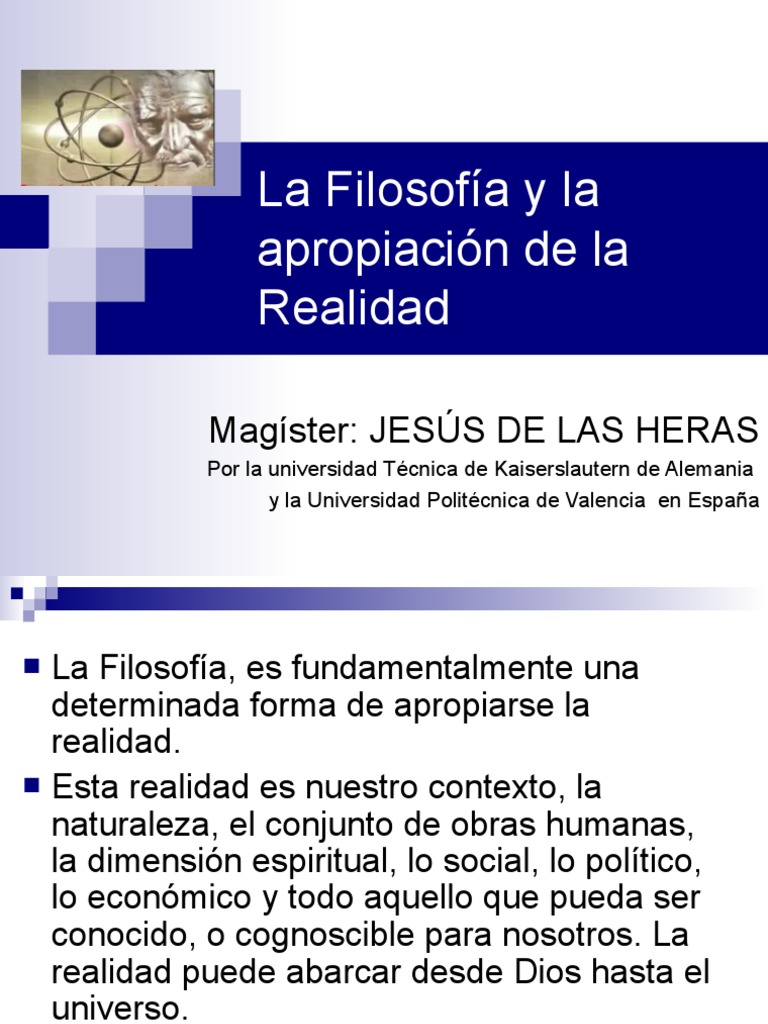 Filosofia y Apropiacion de La Realidad | PDF | Conocimiento | Verdad