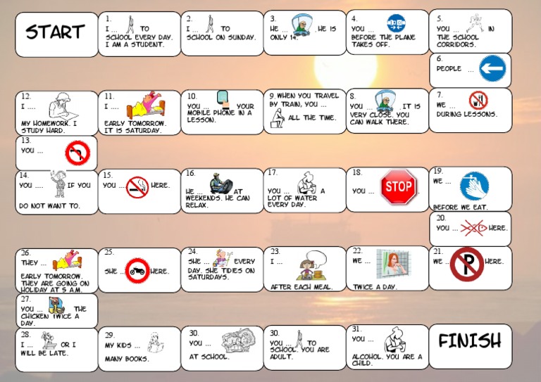 Modal Verbs Board Game | PDF