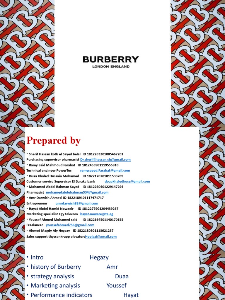 Burberry Presentation | PDF | Corporate Governance | Profit (Economics)