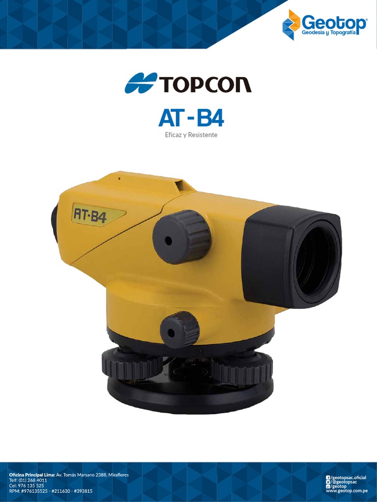 Nivel Automatico Atb4 Topcon | PDF | Naturaleza | Science
