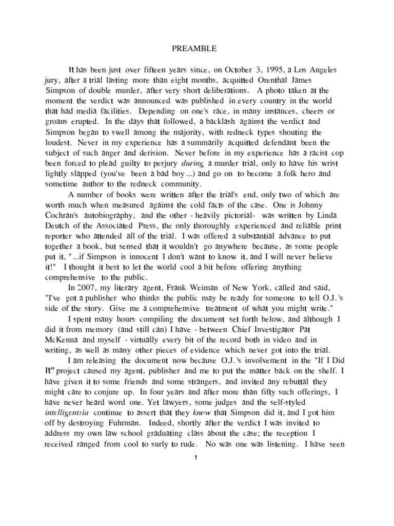 The Simpson Verdict, Part One | PDF | Witness | Evidence (Law)