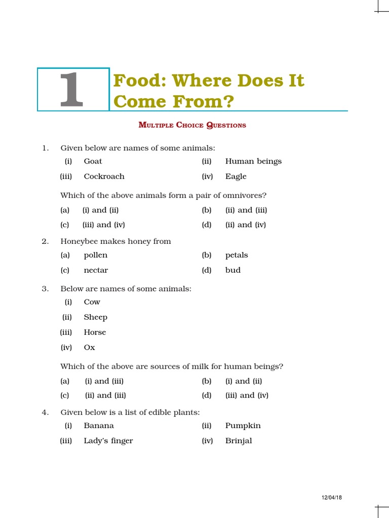 NCERT Exemplar - Science - Class 6 PDF | PDF