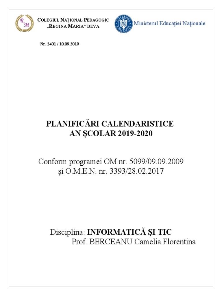 Pagina de Garda Planificari | PDF