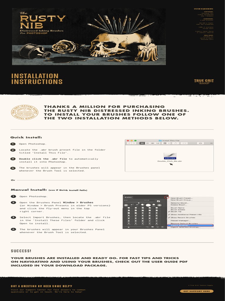 Installation Instructions PDF | PDF | Adobe Photoshop | Computer File