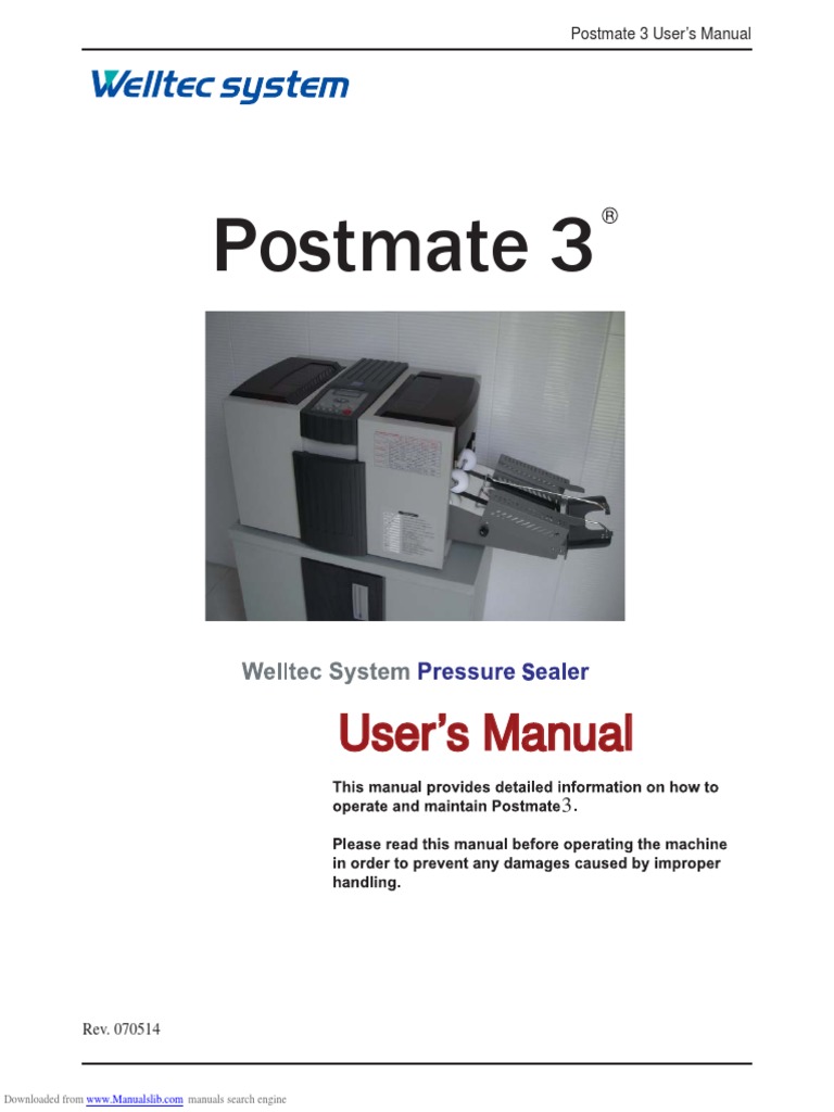 Postmate 3: User's Manual | PDF | Button (Computing) | Paper