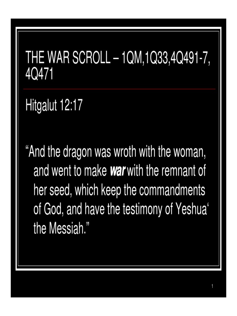 The War Scroll PDF | Download Free PDF | Jesus In Islam | Religious Texts