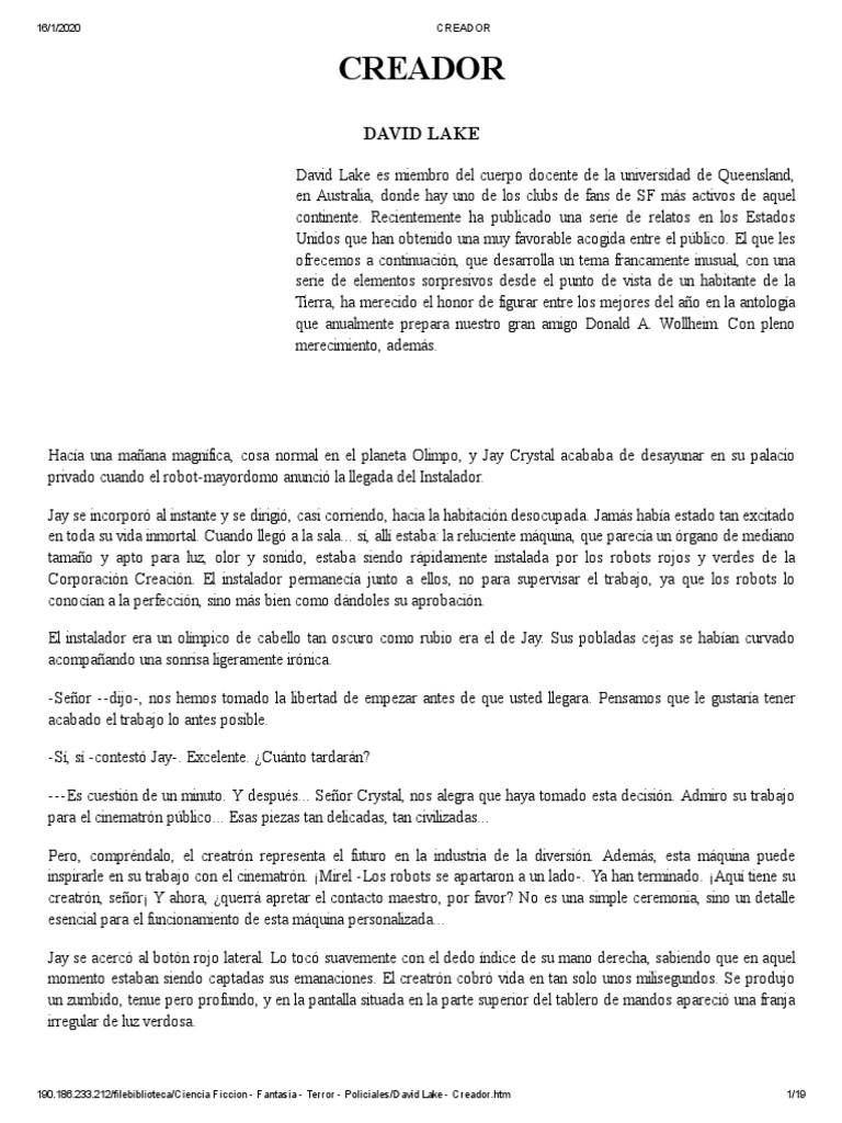 Creación de Mundos por David Lake | PDF | Universo | Cuatro nobles verdades