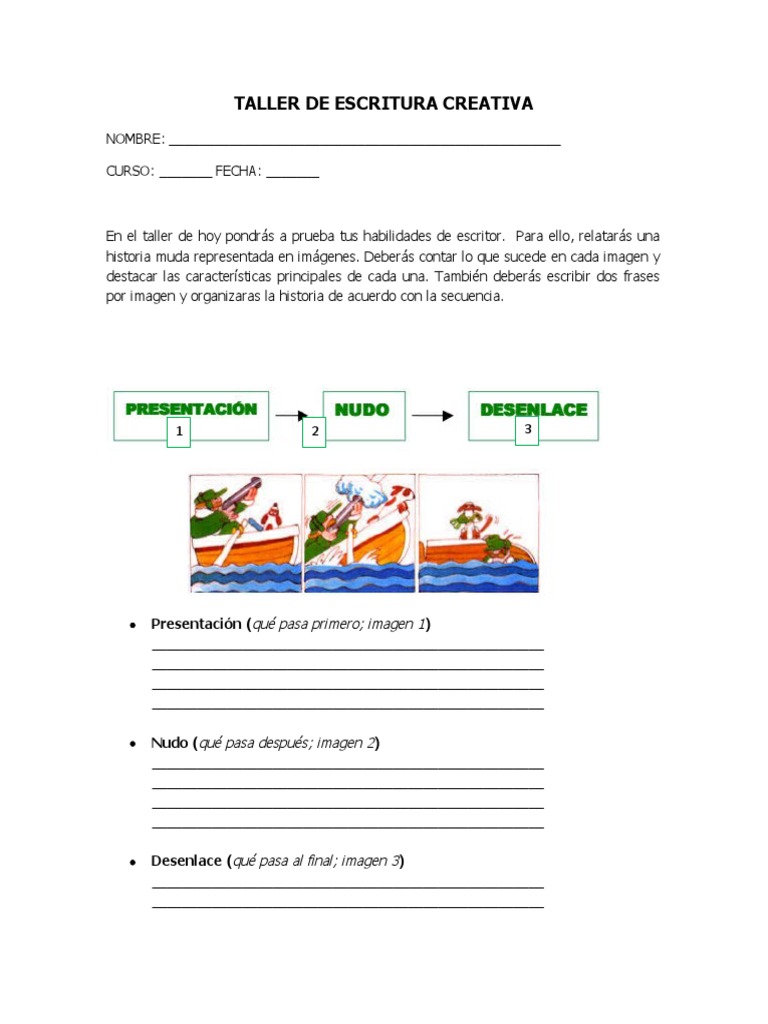 Fichas de Taller de Escritura Creativa | PDF | Métodos y materiales de ...