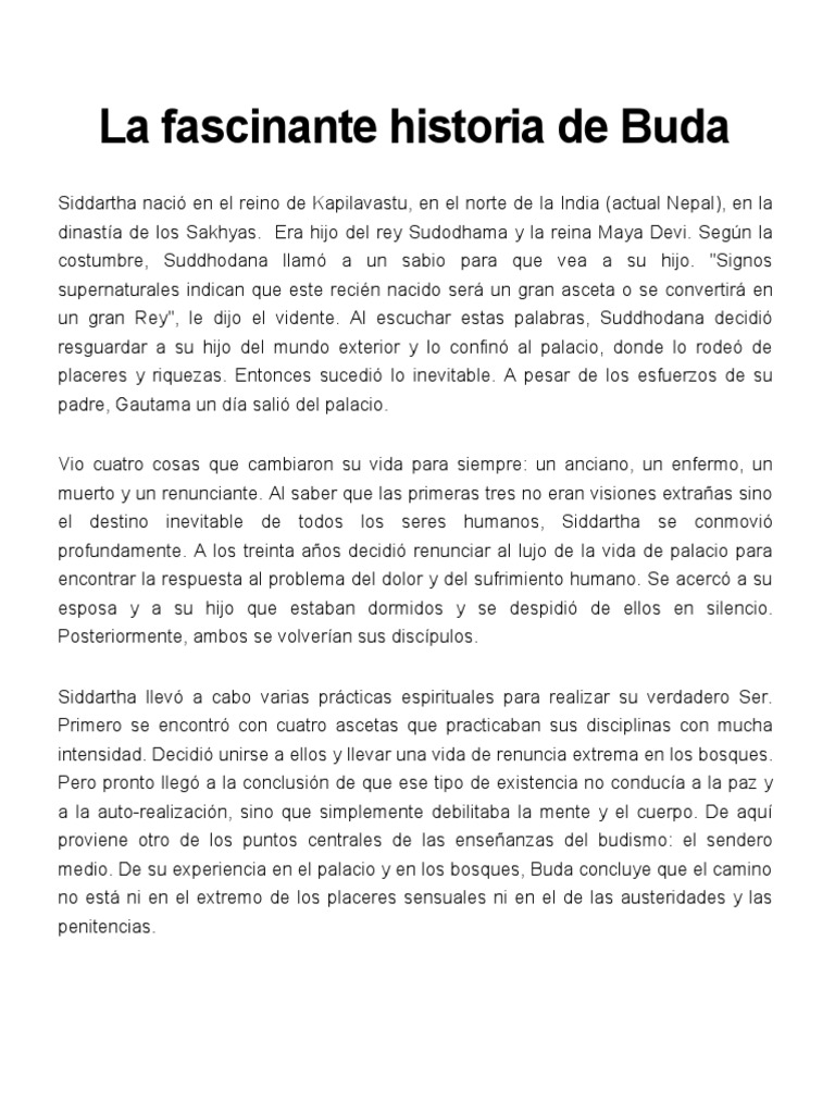 La Fascinante Historia de Buda | PDF | Nirvana | Gautama Buddha