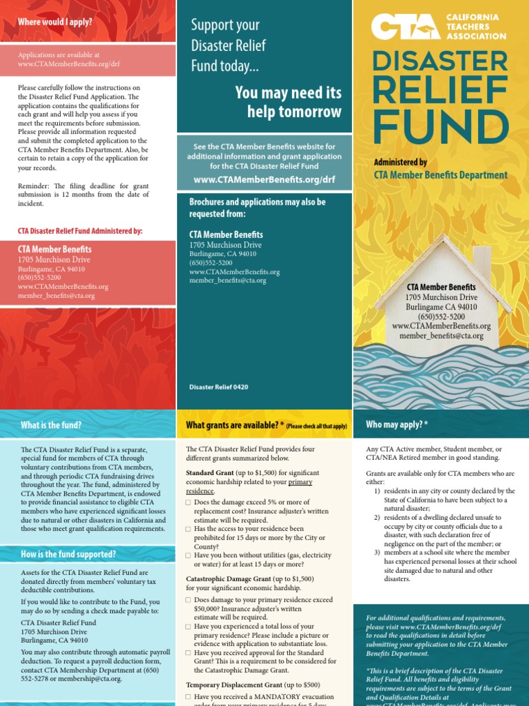 CTA Disaster Relief Fund Grants Guide | PDF | Emergency Management ...