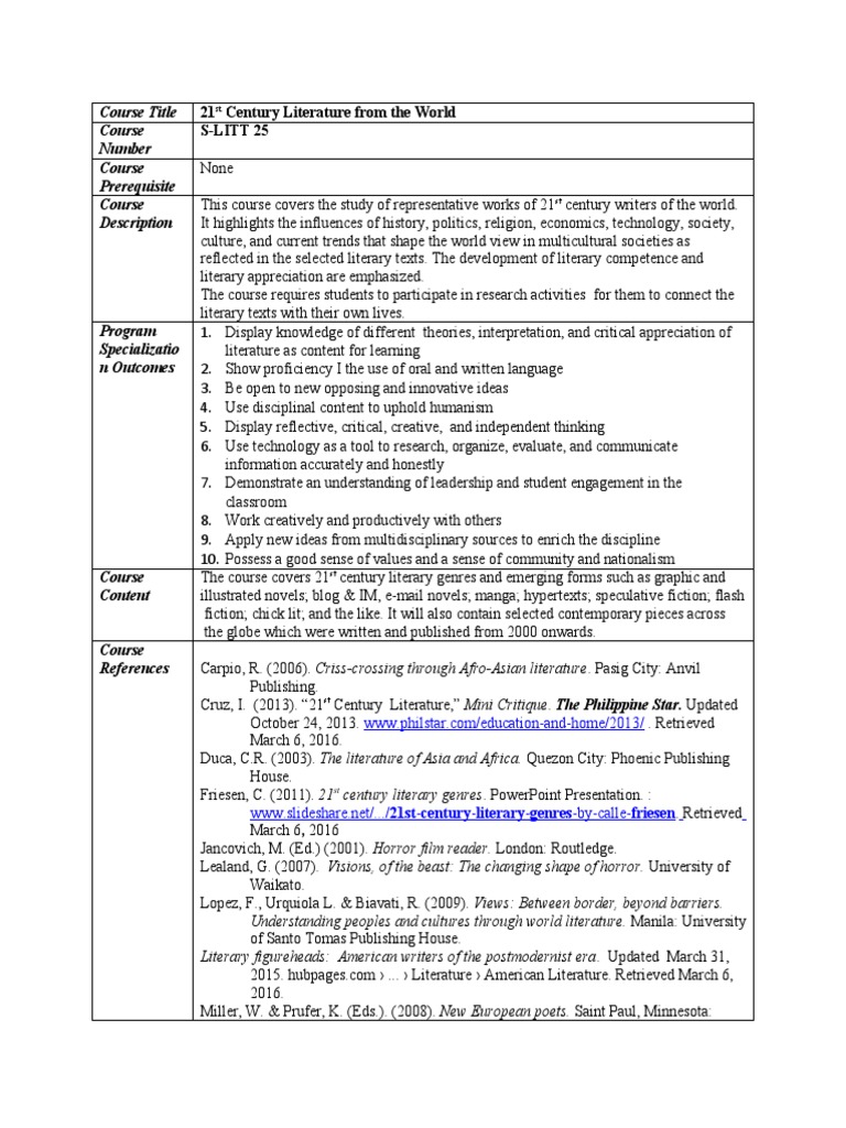 Course Title Course Number Course Prerequisite Course Description | PDF ...