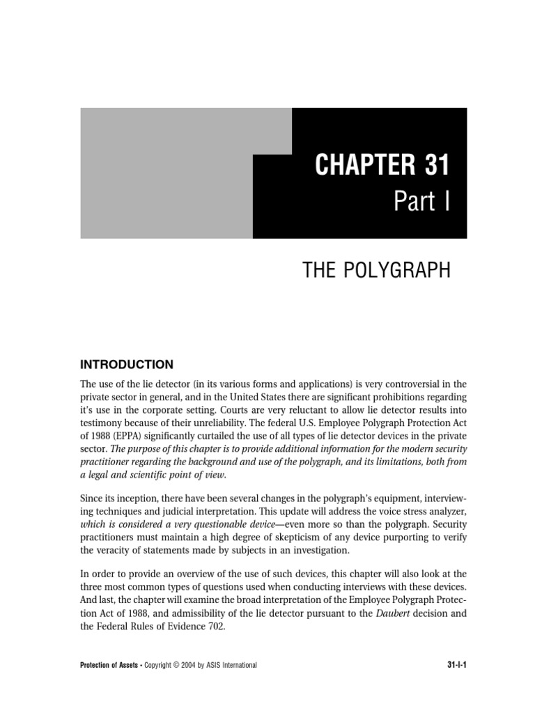 Polygraph | PDF | Polygraph | Deception